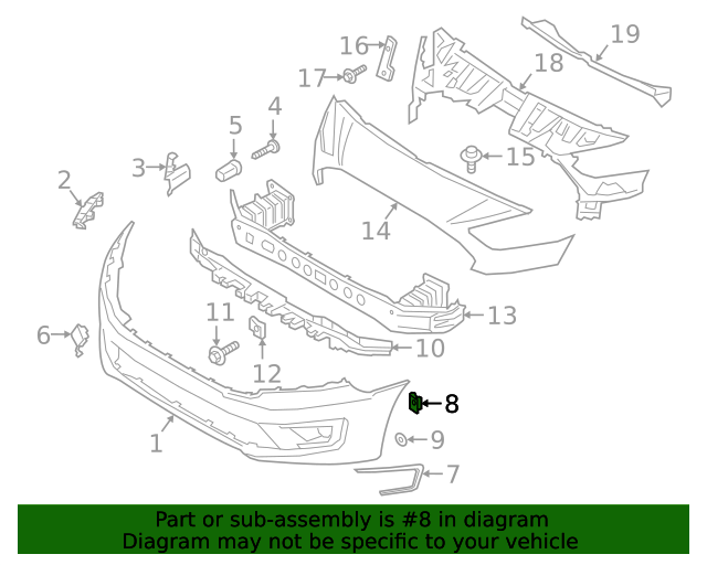 Genuine OEM Ford Part - Splash Shield Retainer Nut W704300-S442 ...