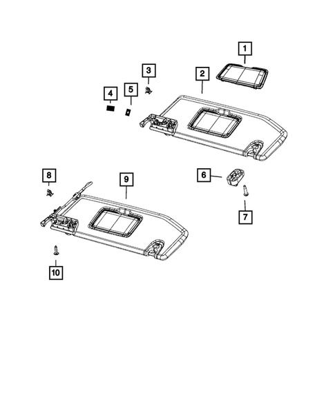 Headliners - Visors - Assist Straps for 2022 Jeep Wrangler | Mopar Estores