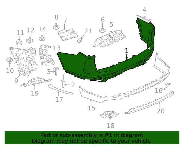 51-12-5-A0B-D58 - Bumper Cover 2019-2022 BMW X7 | Genuine BMW Parts