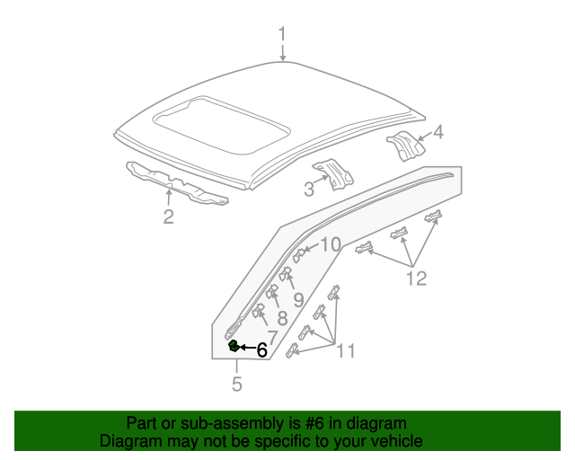 73165-SDA-A41 - Roof Molding Clip 2003-2007 Honda Accord | Honda Parts ...