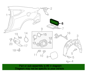 2013-2023 Lexus Quarter Panel Vent 62940-12180 | AutoNationParts.com
