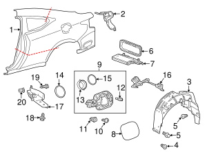 75867-06030 - Rocker Panel Molding Clip 2013-2024 Lexus | Longo Lexus Parts