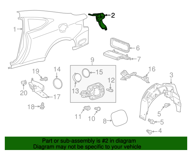 2015-2024 Lexus Tail Lamp Pocket 61063-24010 | OEM Parts Online