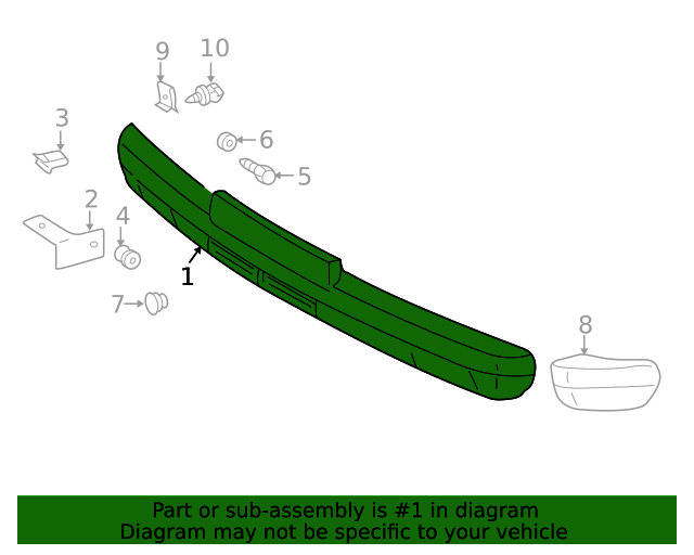 463-880-01-04 - Front Bumper 2007-2012 Mercedes-Benz | Mercedes-Benz ...