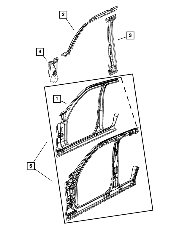 2007-2011 Dodge Nitro Body Side Aperture Front Panel Package, Left ...