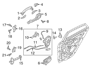 2018-2020 Kia Rio OEM NEW 2018-2020 Kia Rio Rear Driver Side Exterior ...