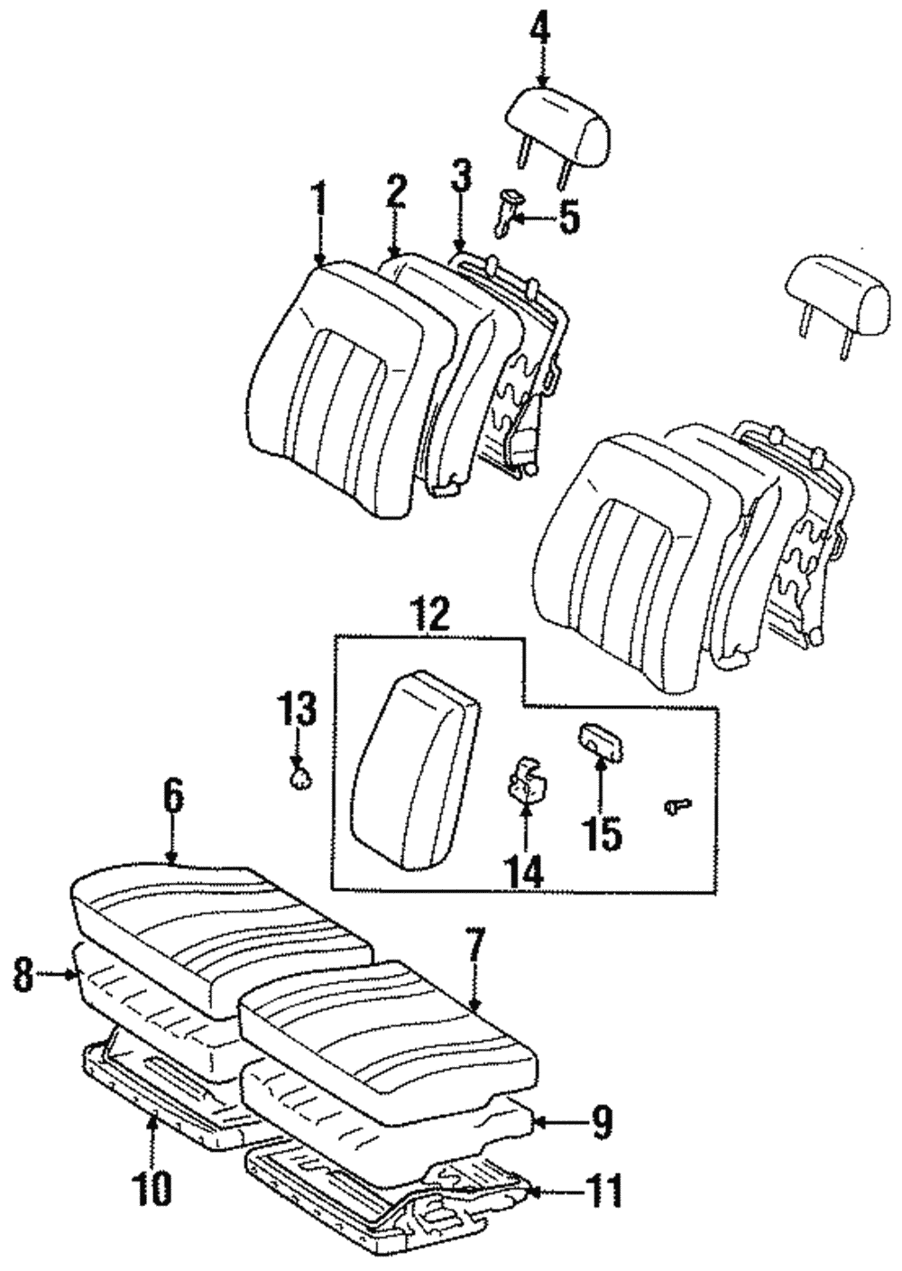 1995-1999 Toyota Avalon 1995-1999 Toyota Avalon - Seat Frame 71620 ...
