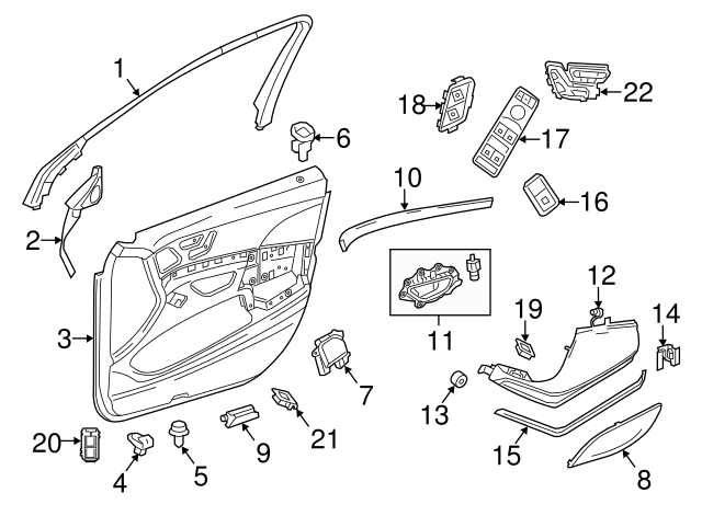 2014-2017 Mercedes-Benz Upper Molding 222-720-26-22 | Ryder Parts