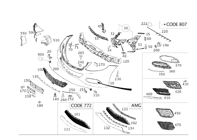 2013-2020 Mercedes-Benz License Plate Holder 222-880-01-01 | Mercedes ...