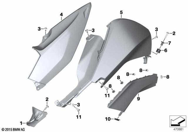 46637727446 - Tank Cover, Upper Right - Rohteil/Blank 2011-2023 BMW ...