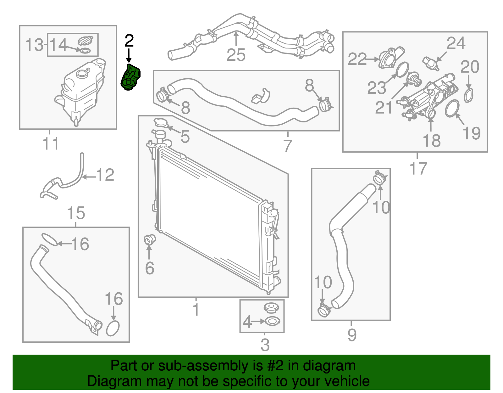 2013-2018 Hyundai Santa Fe Sport Radiator 25310-2B300 | OEM Parts Online