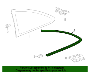 208-670-08-87 - Quarter Panel Reveal Molding 1998-2002 Mercedes-Benz ...