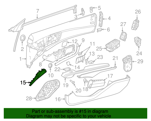 231-820-02-12-9051 - Speaker Cover 2019-2020 Mercedes-Benz ...