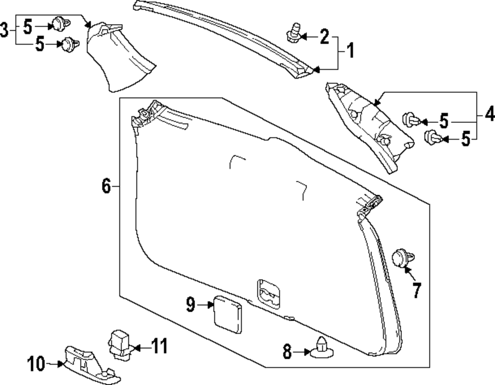 84435-3A0-A01ZA - Side Gate Trim 2023-2024 Honda CR-V | Honda Parts Online
