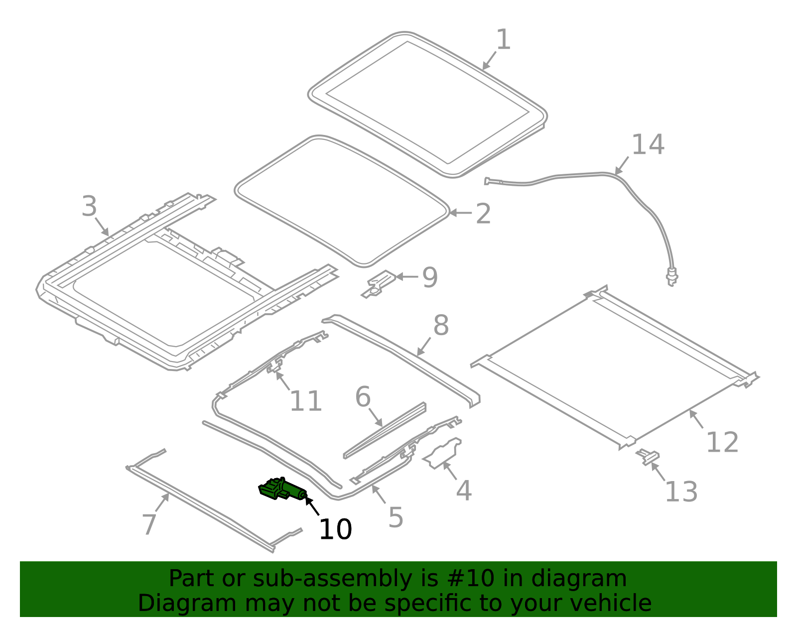 67-61-7-424-804 - 2018-2024 BMW - Sunroof Motor | BMWPartsHub