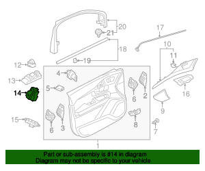 2016-2023 Volvo Lock Switch - Driver's Side (LH) 31443863 | GetOEMParts.com