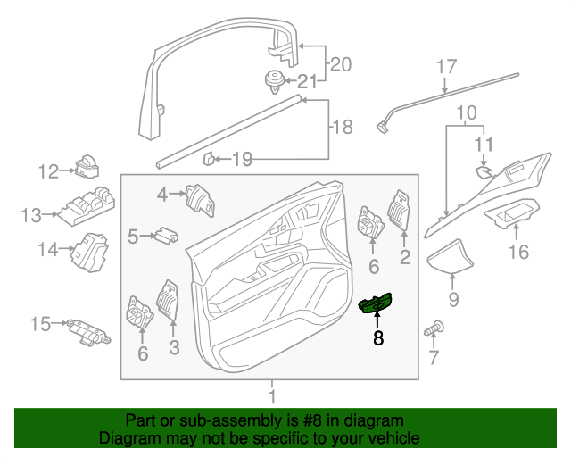 2016-2023 Volvo Handle, Inside 31699902 | TascaParts.com