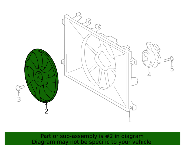 2019-2022 Toyota Corolla Fan Blade 16361-F2010 | Toyota Parts