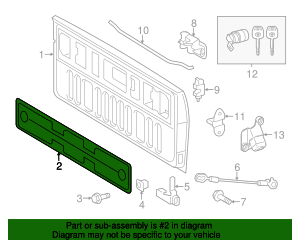2007-2021 Toyota Tundra Tailgate Gap Cover 65759-0C030 | Sparks Parts