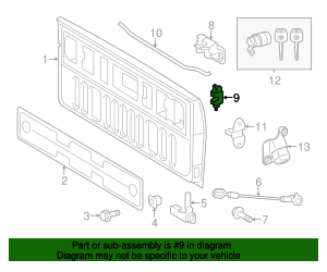 2007-2021 Toyota Tundra Tailgate Latch (Right) 65780-0C041 | OEM Parts ...