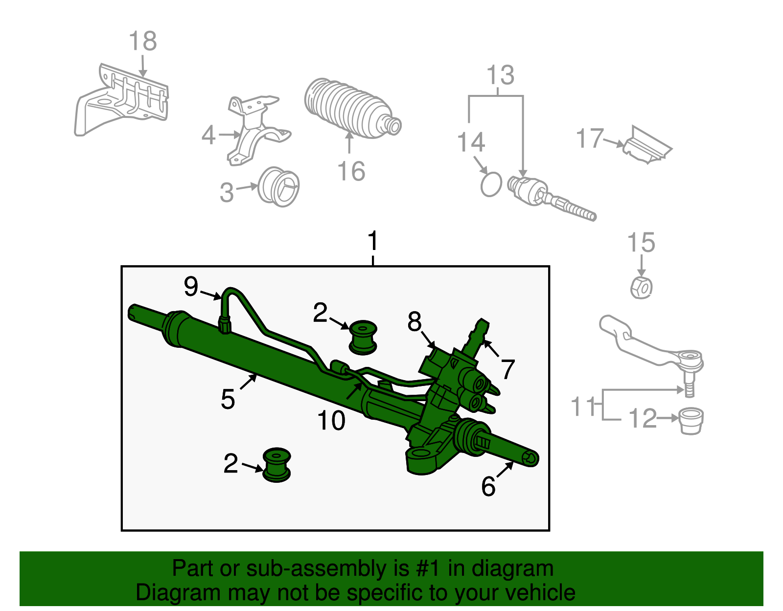 53601-TA5-A02 - Steering Gear 2008-2012 Honda Accord | Honda Parts Online