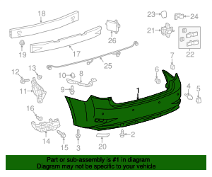 52159-0A905 - Bumper Cover 2016-2018 Lexus | Lexus Parts Outlet
