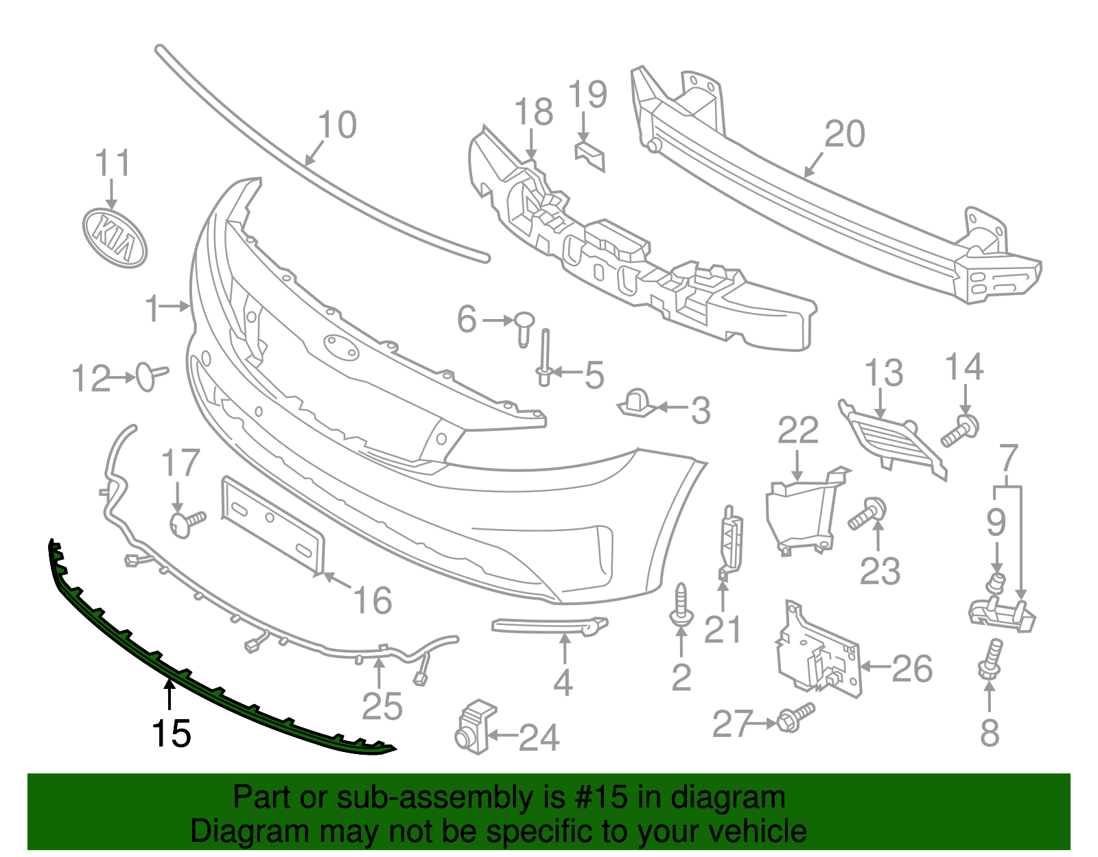2017-2018 Kia Forte Lower Deflector 86590-B0000 | OEM Parts Online