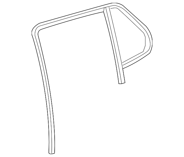 2018-2023 GMC Terrain Rear Passenger Side Door Window Weatherstrip ...