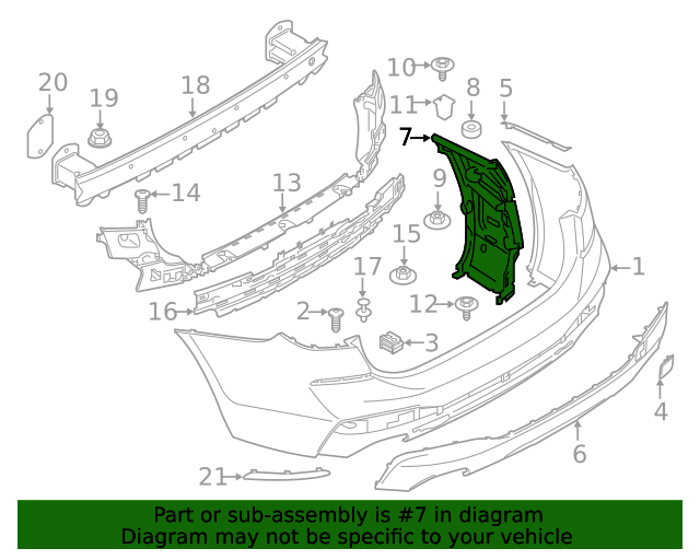 51127387327 - 2018-2019 BMW 640i xDrive Gran Turismo Side Support (51 ...