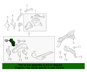 2010-2020 GM Radiator Support Tie Bar Bracket 23168330 GM ...