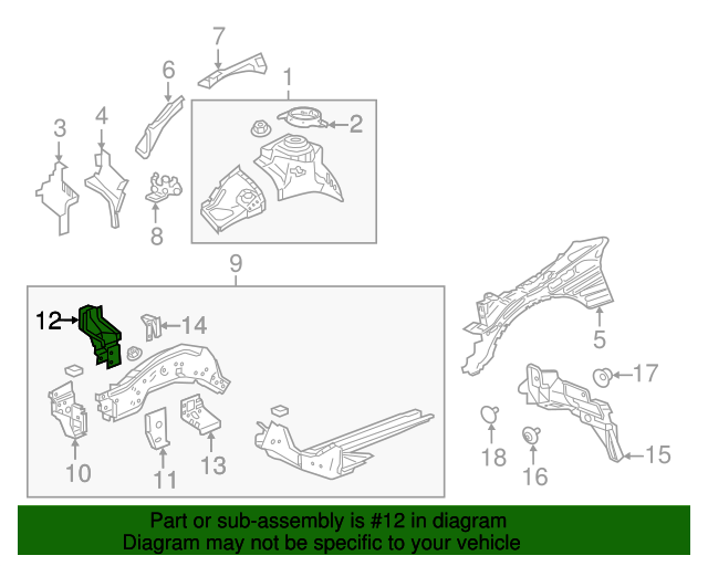 2010-2020 GM Radiator Support Tie Bar Bracket 23168330 | OEM Parts Online