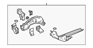 2010-2020 GM Driver Side Front Fender Rail with Rivets 23213837 GM ...