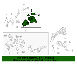 23474924 GM Driver Side Front Wheelhouse Panel | GM Parts Store
