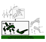 2010-2020 GM Driver Side Front Fender Rail with Rivets 23213837 GM ...