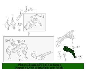 2014-2019 Chevrolet Impala Passenger Side Engine Front Splash Shield ...