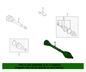 8D0-407-451-SX - Axle Assembly 1996-2002 Audi | Audi OEM Parts