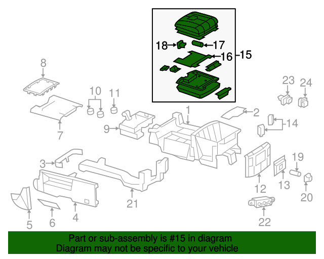 2013-2017 Ram Console Armrest 5NB15DX9AF | TascaParts.com