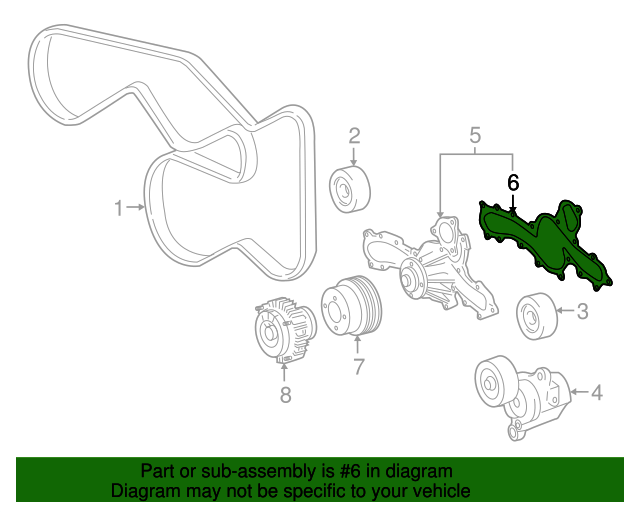 2016-2021 Toyota Tacoma Water Pump Assembly Gasket 16271-0P040 | OEM ...