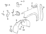2020-2021 GMC Fender Liner Rear Bracket 84354007 | TascaParts.com