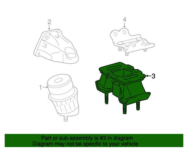 2014-2021 Lexus Rear Mount 12371-31390 | OEM Parts Online
