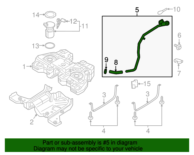 Ford K2GZ-9034-B - Filler Pipe - 2018-2021 Ford Edge | OEM Ford Parts & Accessories