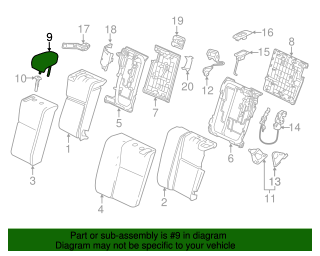 71940-53291-50 - Headrest 2019-2023 Lexus | AutoNationParts.com