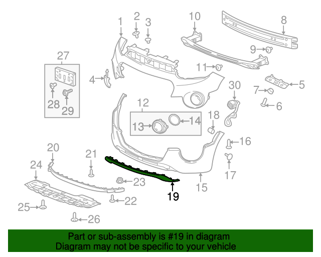2017-2022 Chevrolet Spark Front Bumper Fascia Skid Plate 94550240 GM ...