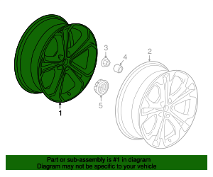 2019 Buick Cascada Wheel (Replaces Part Number 39032068) 39172645 GM ...