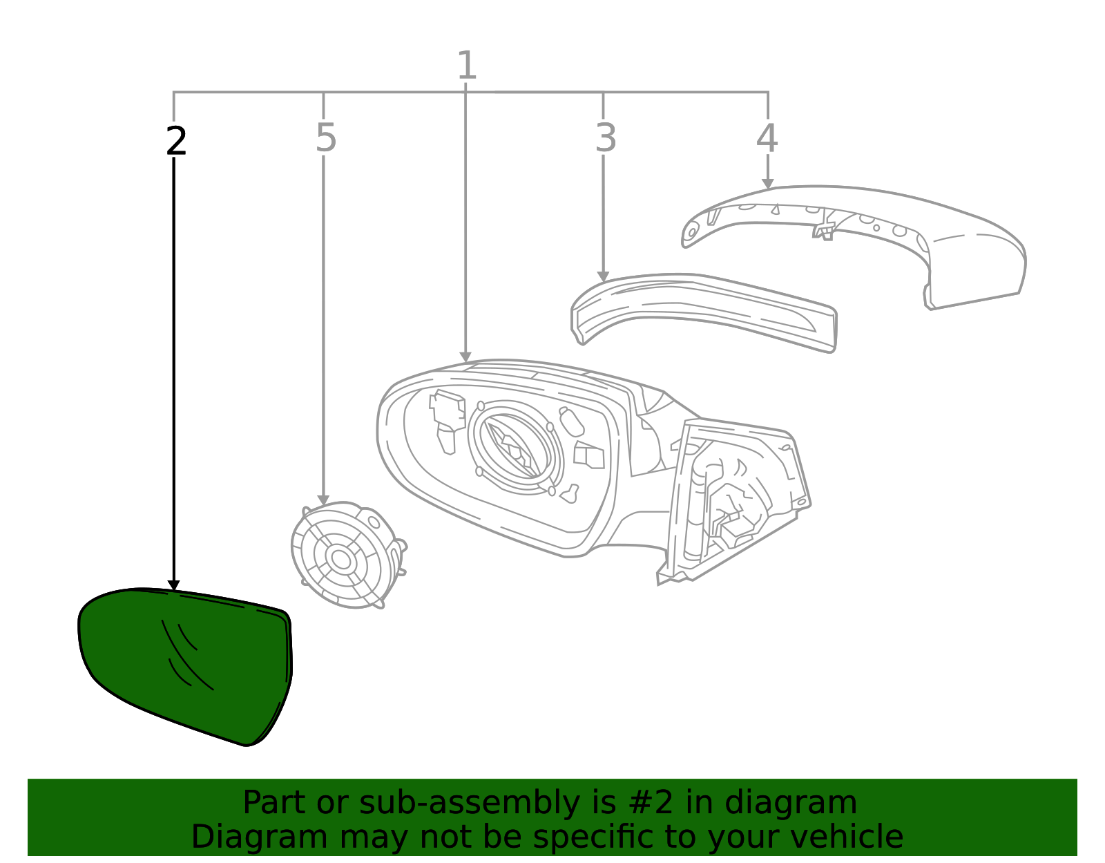 2021-2025 Kia Seltos Mirror Glass 87611-Q5310 | Retail Performance Auto ...