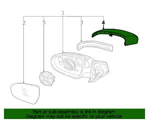 87626-Q5010 - Door Mirror Cover 2021-2025 Kia Seltos | Kia.Parts Store