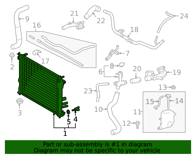 16400-25130 - Radiator Assembly For 2019-2024 Lexus | Lexus OE Parts
