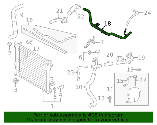 2016-2024 Lexus Cross Tube 16322-0P040 | OEM Parts Online
