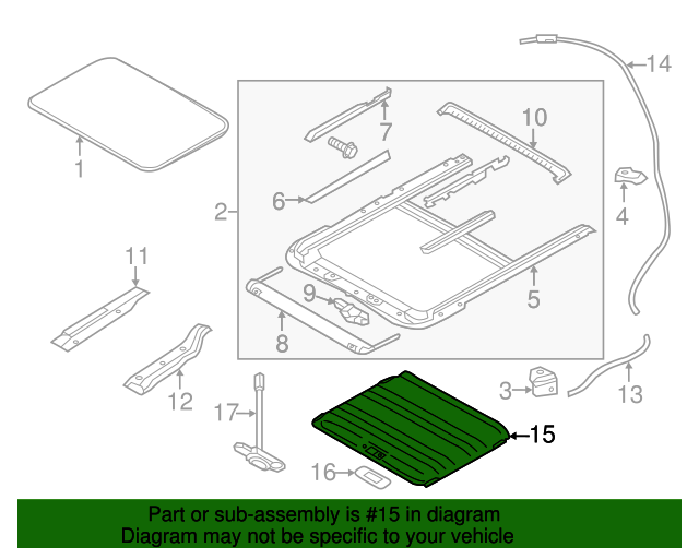 91250-1JA2A - Sunshade 2011-2017 Nissan Quest | Nissan Parts ...