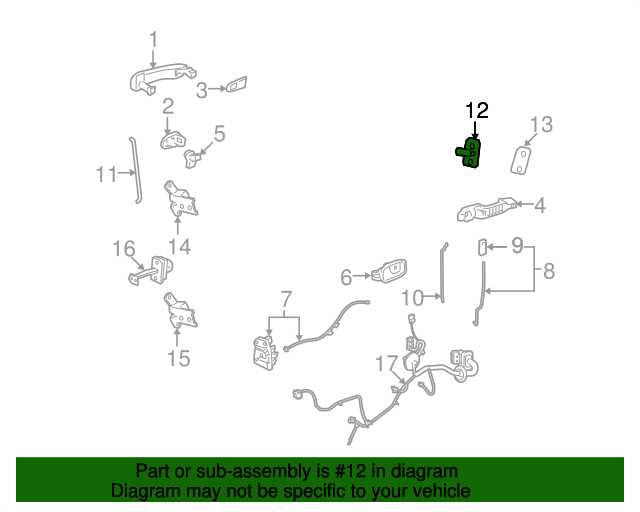 2005-2017 GM Door Lock Striker 20951578 GM | GMPartsDirect.com